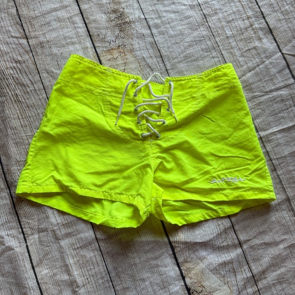 surf style | Shorts | Vintage Surf Style Bright Neon Yellow Made In Usa ...